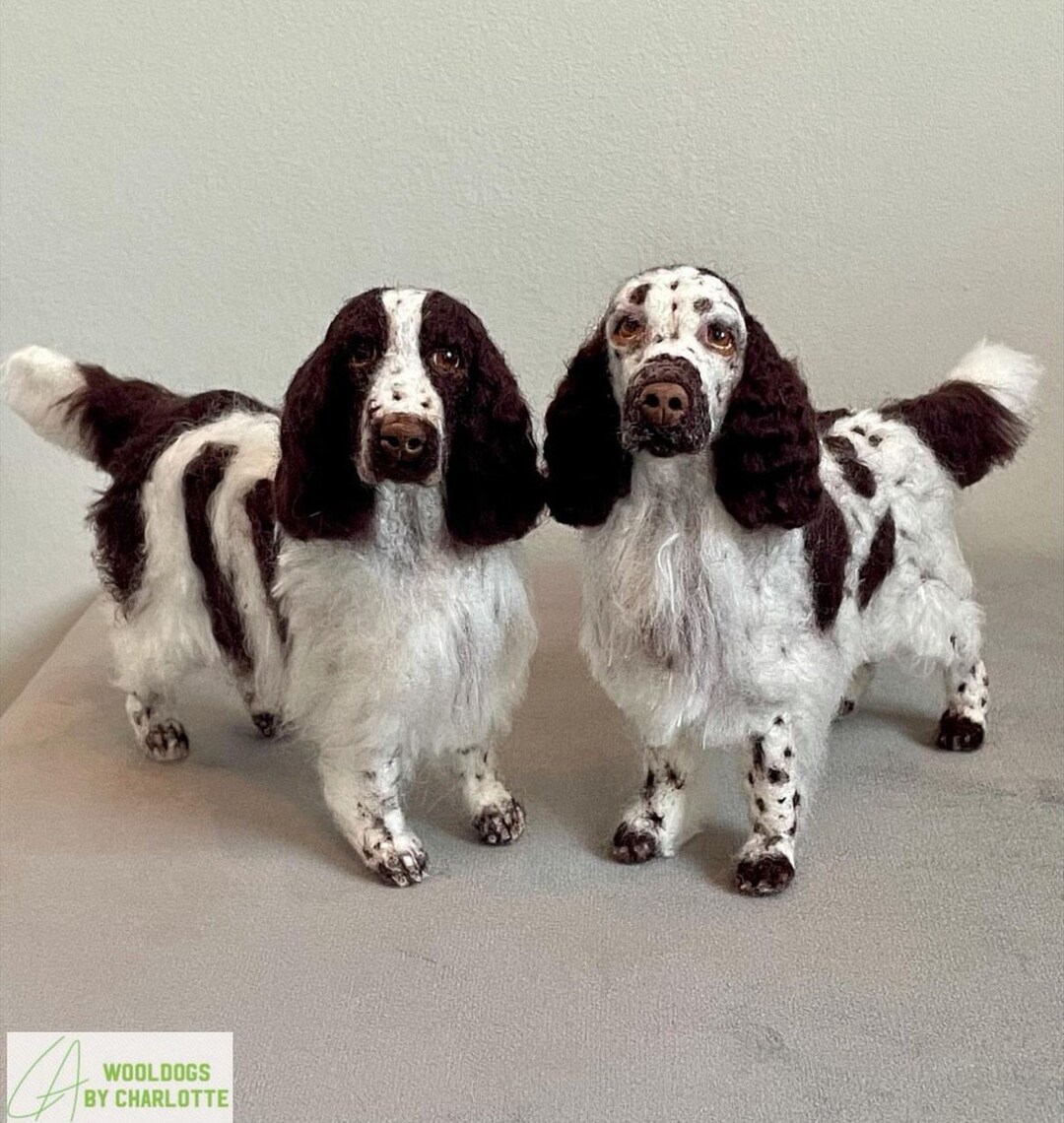 English or Welsh Springer Spaniel, Custom Made Needle Felted Dog - Etsy