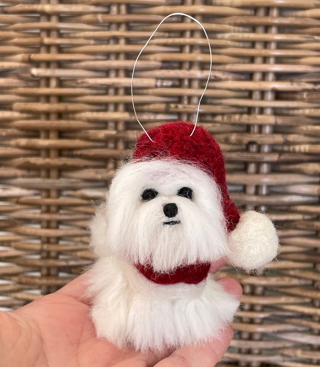 Maltese Christmas Ornament - Etsy UK