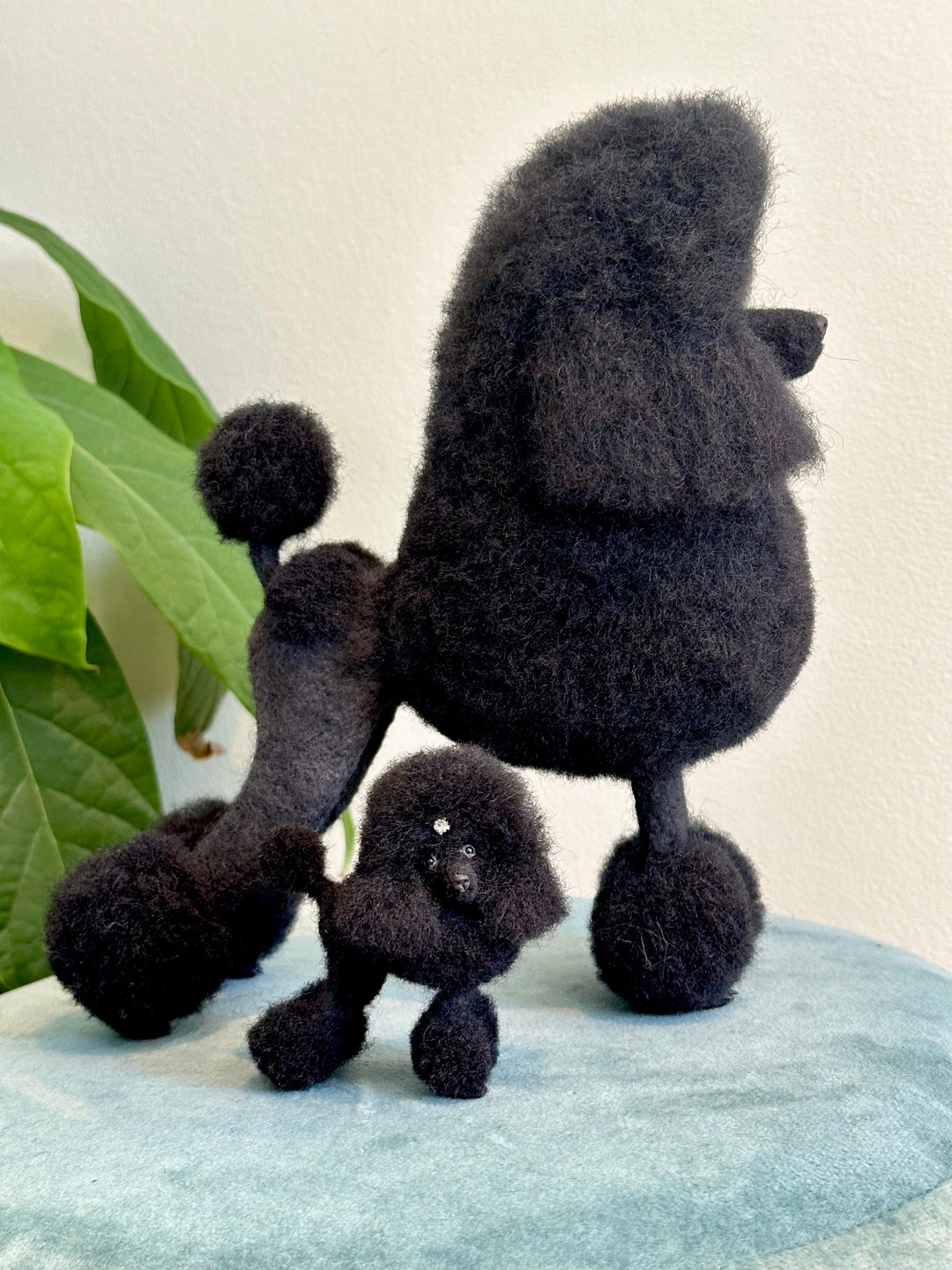 Felted Poodle in Continental Cut (choose Color) - Etsy