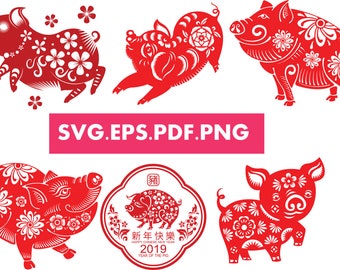 Pig clipart | Etsy