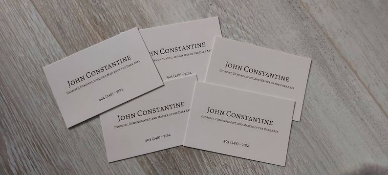 John Constantine Business Cards - Etsy