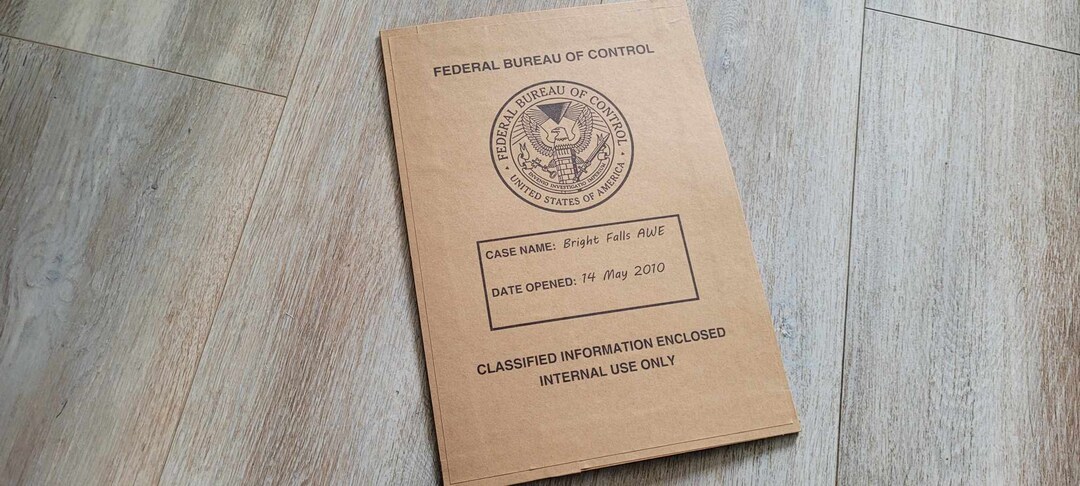Alan Wake/control - FBC Bright Falls File - Etsy