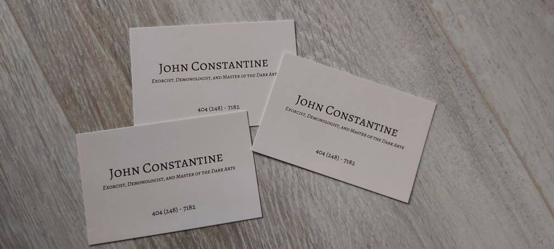 John Constantine Business Cards - Etsy