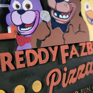 Five Nights at Freddy's - Freddy Fazbear's Pizza 3D Printed Sign - Etsy