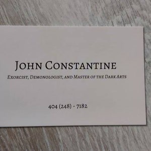 John Constantine Business Cards - Etsy