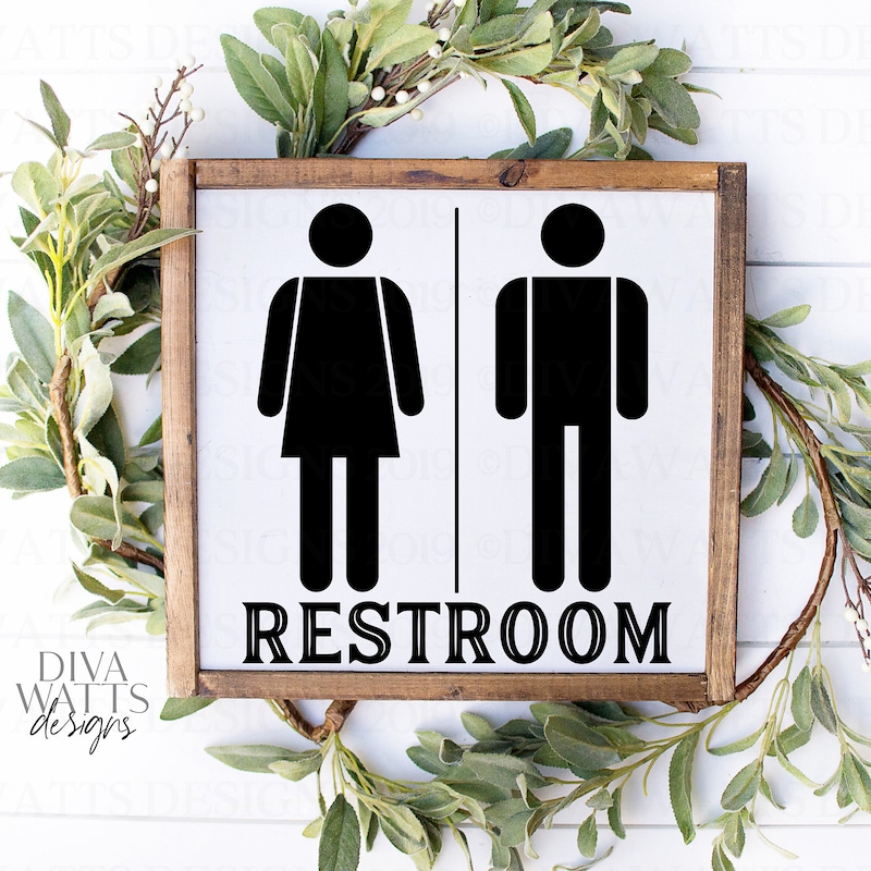 Male Female Bathroom Sign - Etsy UK