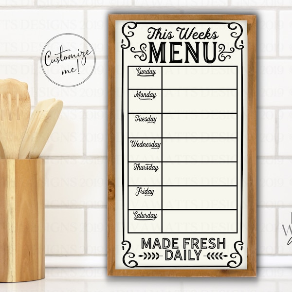 Vintage Menu - Etsy