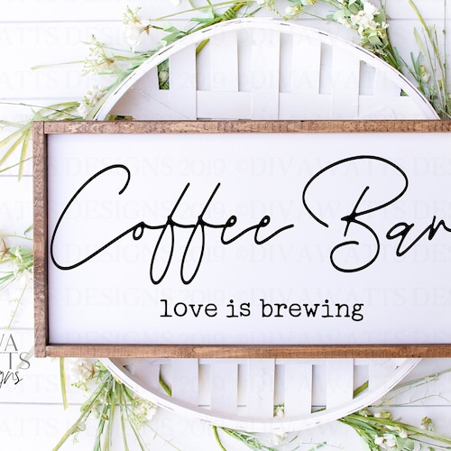 Coffee Menu SVG Coffee Bar Sign SVG Farmhouse Kitchen - Etsy