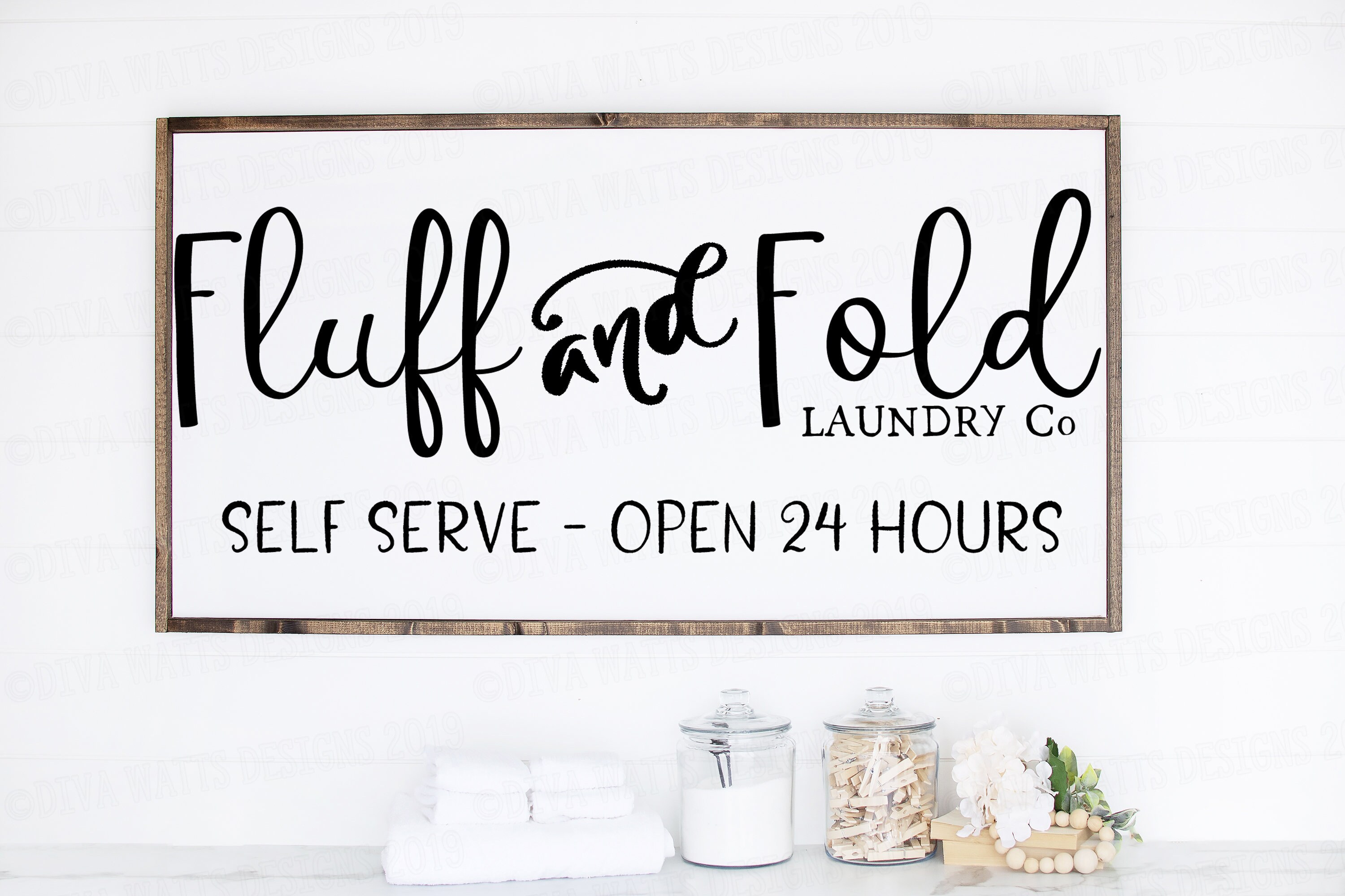 Fluff and Fold Laundry Co Farmhouse Laundry Room Cutting | Etsy