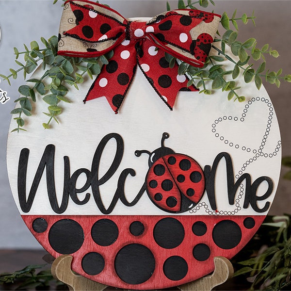 Ladybug Welcome Sign - Etsy