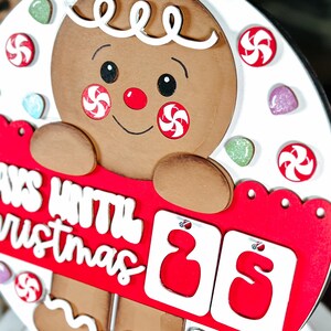 Gingerbread Christmas Countdown SVG - Days Until Christmas Laser Cut ...