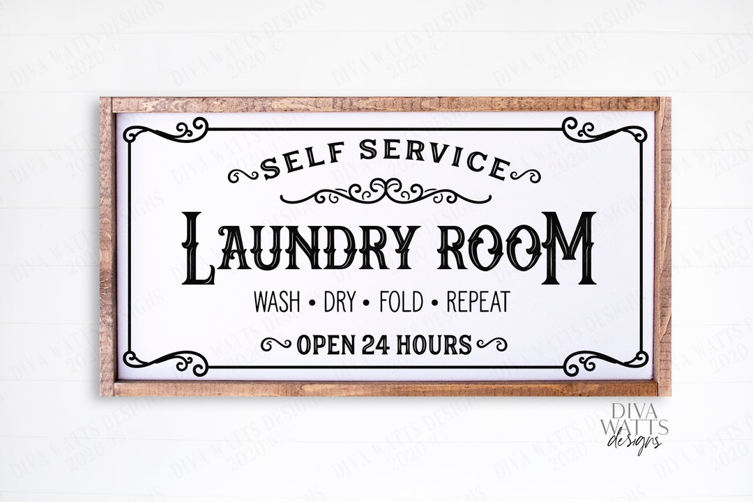 SVG | Laundry Room | Cutting File | Farmhouse Vintage Frame Sign | Self ...