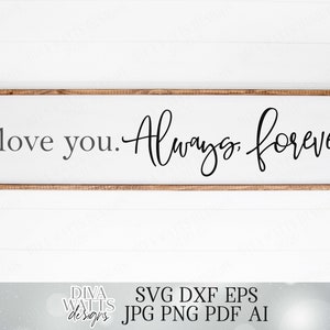I Love You. Always, Forever. | Romantic Bedroom Sign | Digital Download ...