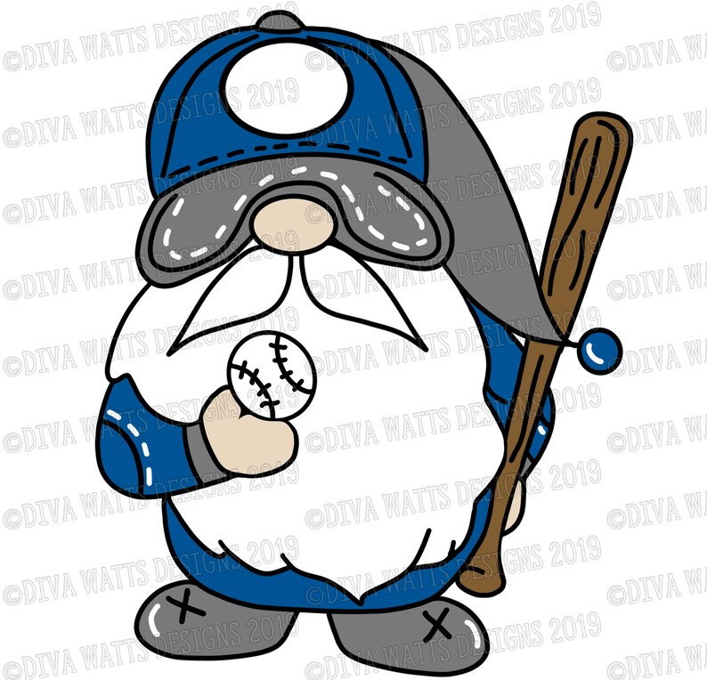 SVG Baseball Gnome | Cutting File | Customize With Your Team Logo and ...