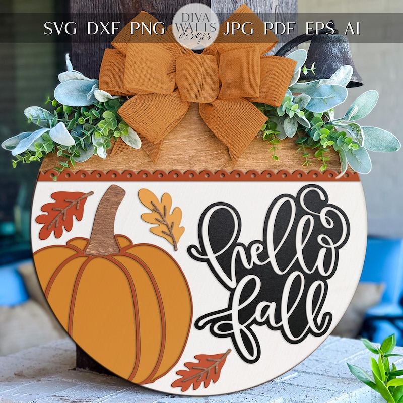 Hello Fall Svg - Etsy