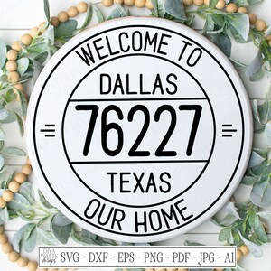 SVG | Vintage Postmark Customize Zip Code | Cutting File | City State ...