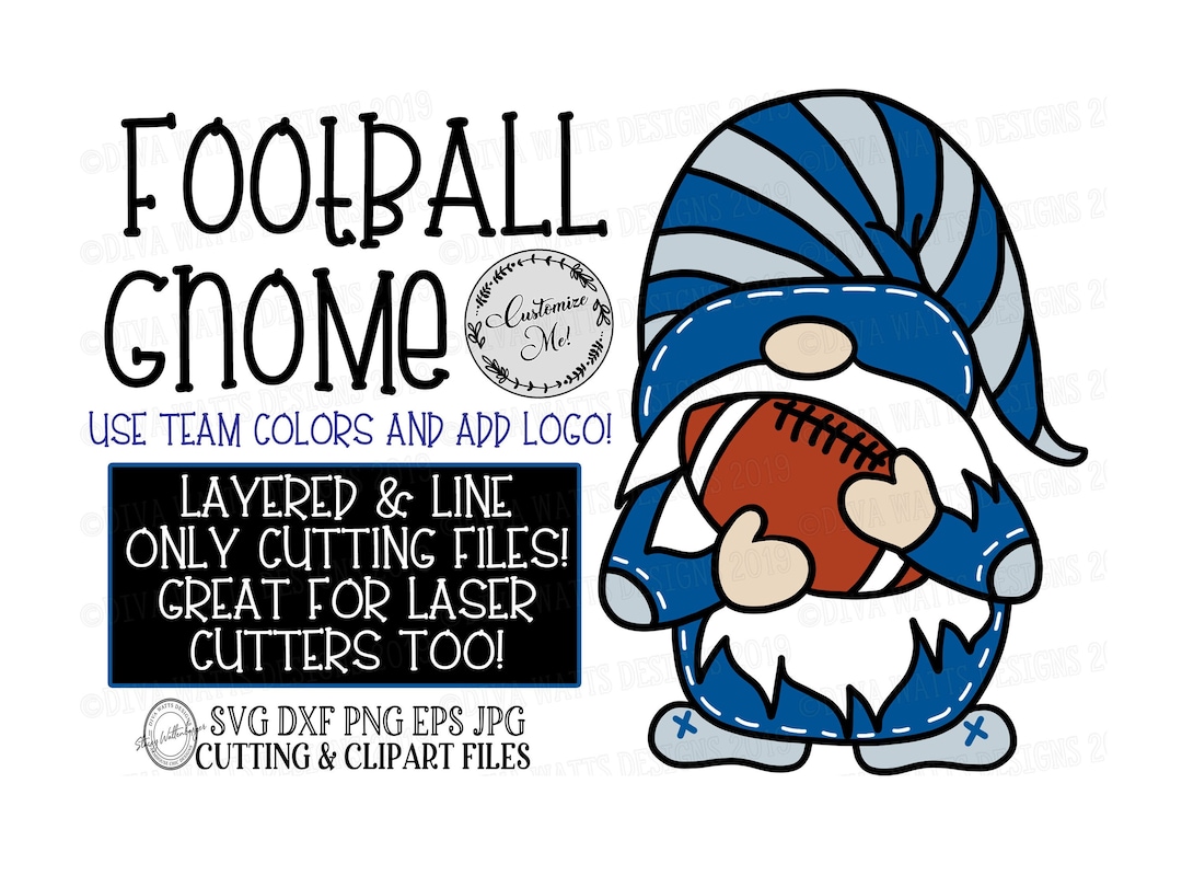 Football Gnome SVG - Etsy