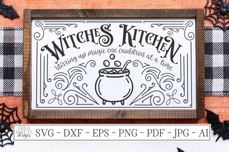 SVG Witch's Witches Kitchen Cutting File Halloween - Etsy