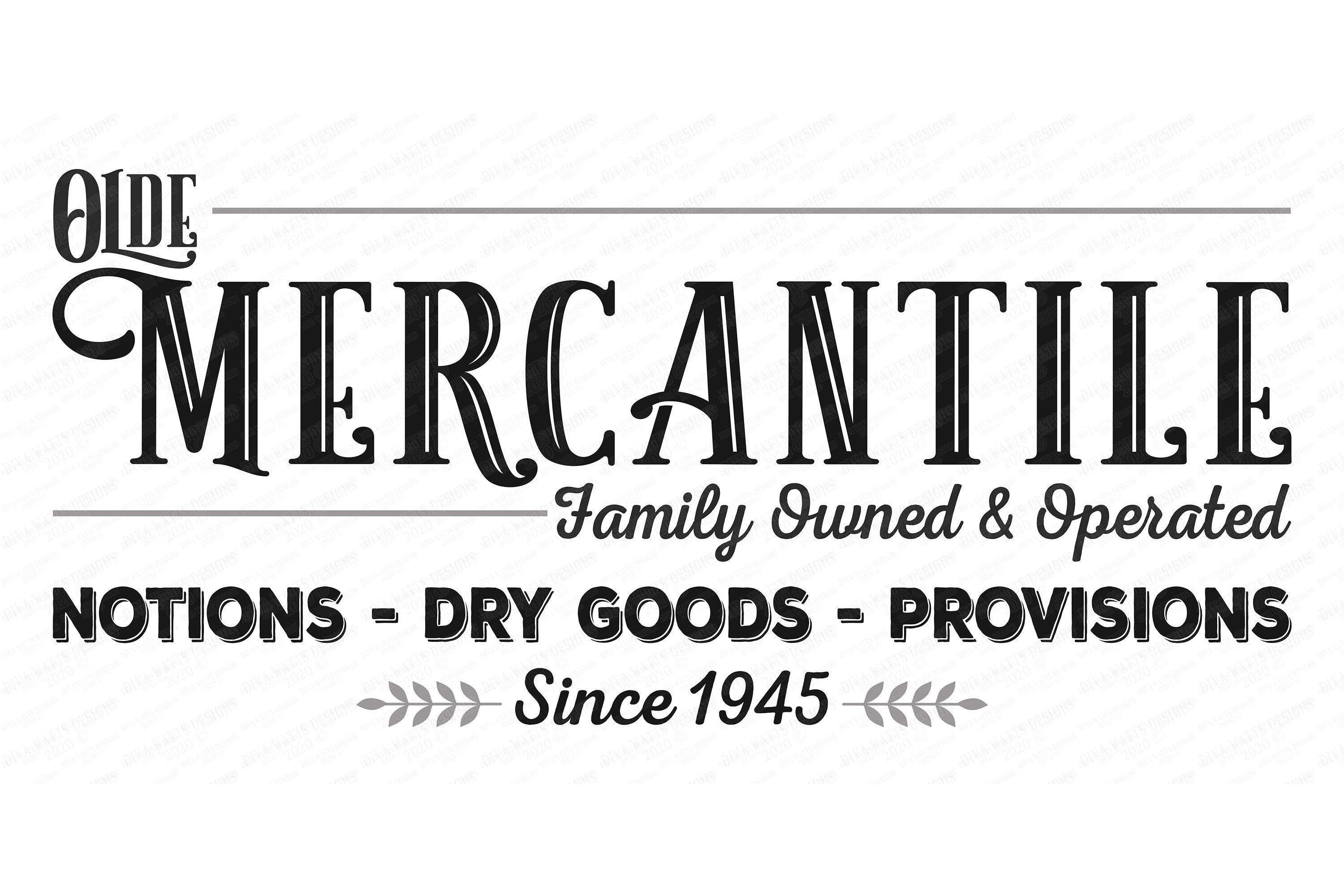 SVG Mercantile Cutting File Vinyl Stencil HTV Family | Etsy