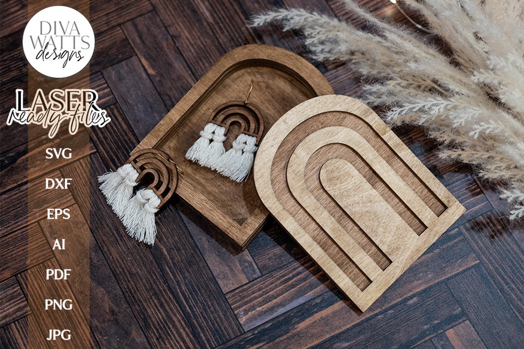 Boho Rainbow Trinket Box Laser SVG Glowforge Minimalist Decor - Etsy