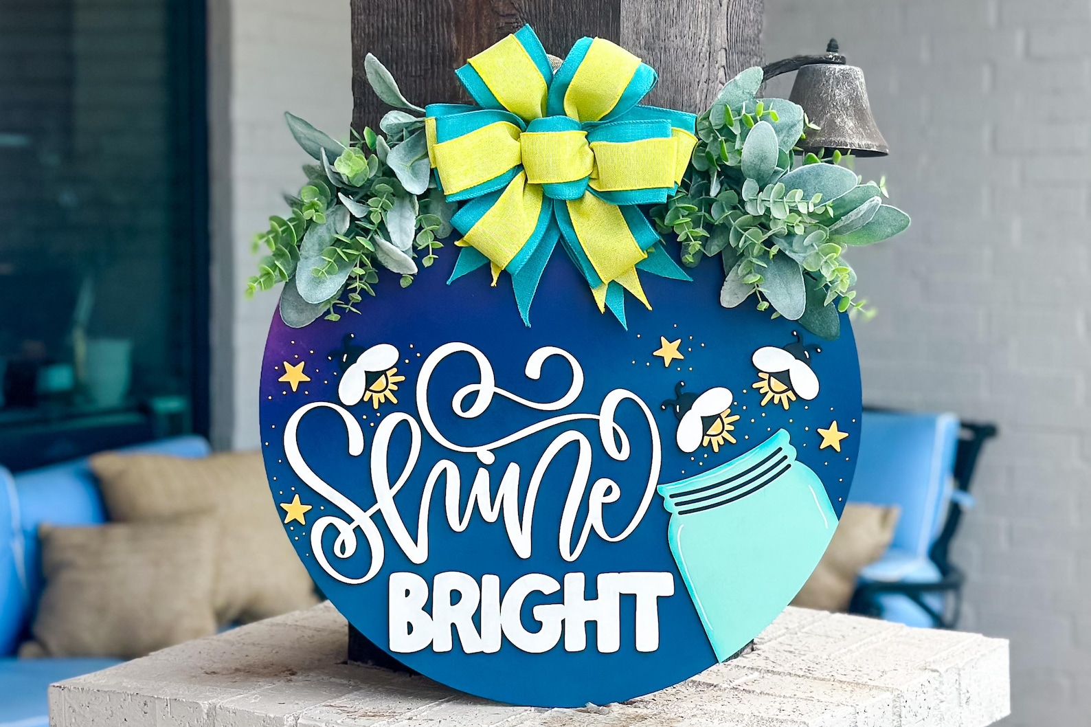 Shine Bright Firefly Round Sign SVG Laser File | Firefly Jar Door ...