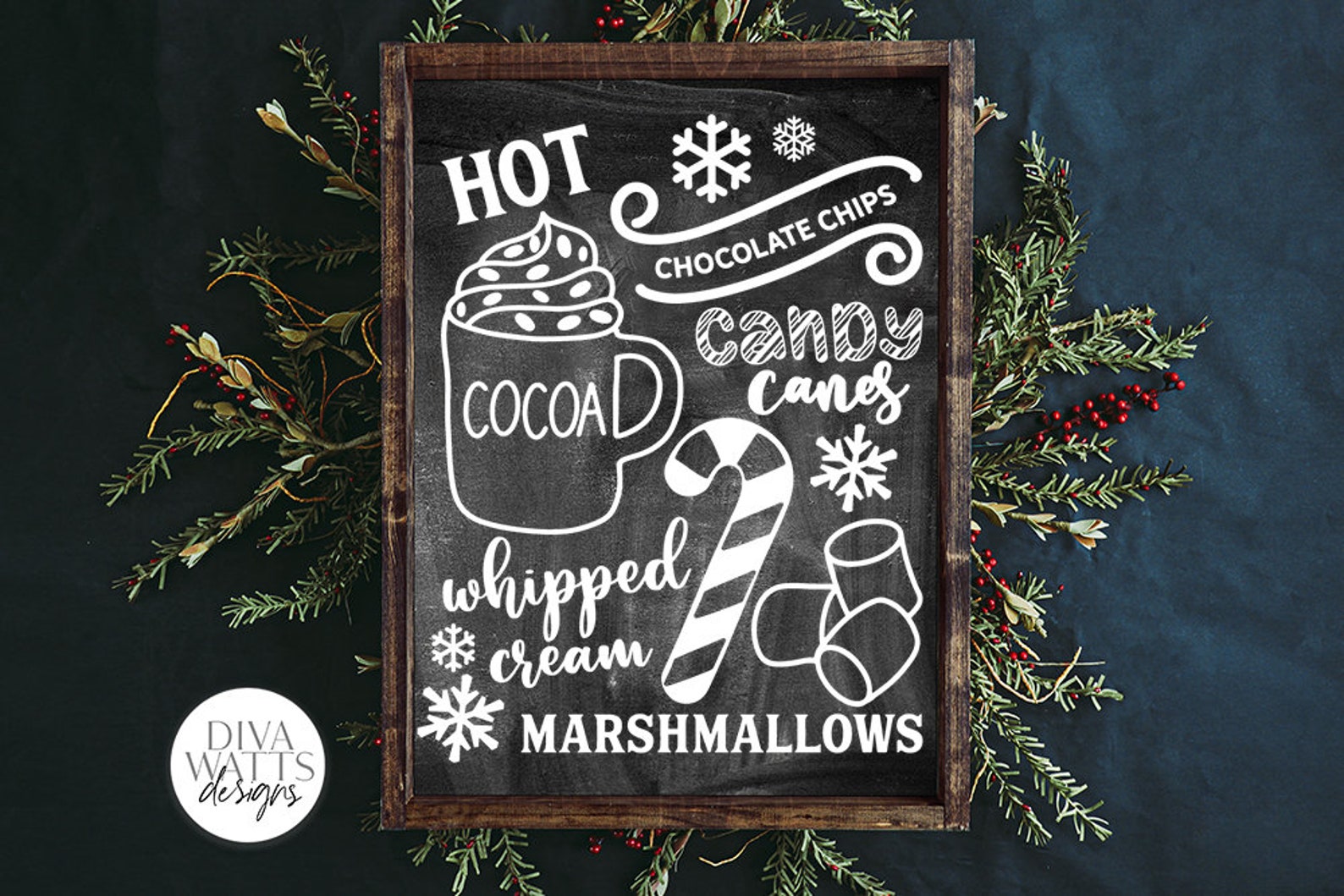 Hot Cocoa Bar SVG Printables Included - Etsy