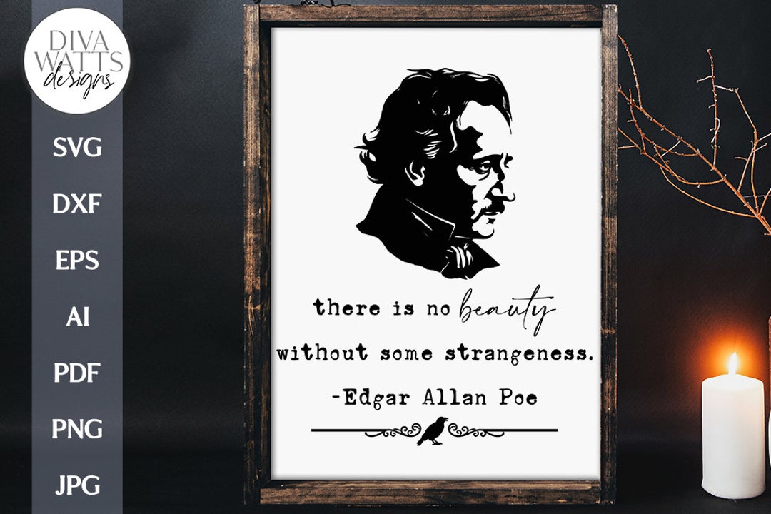 Edgar Allan Poe Quote SVG Halloween Raven Design Edgar Allan Poe ...