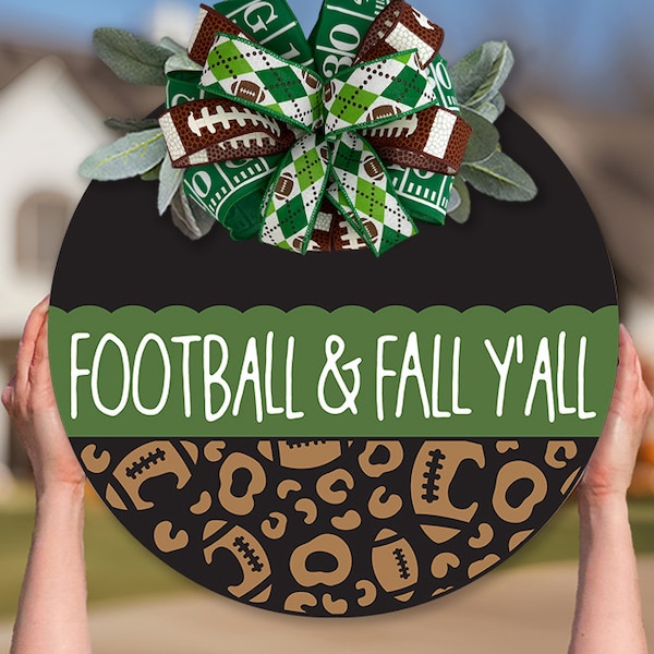 Football Door Sign - Etsy