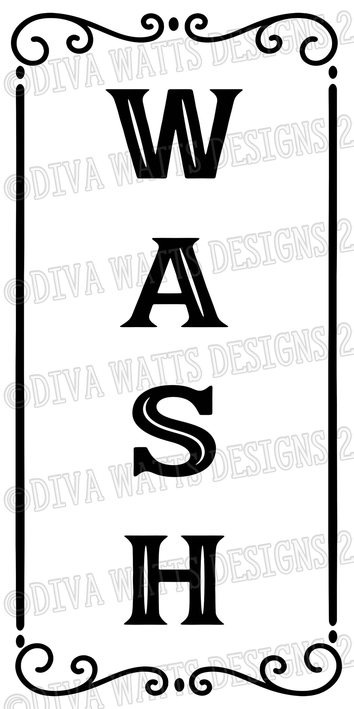 SVG Wash Soak Relax Vertical Cutting Files Bathroom Signs - Etsy Canada