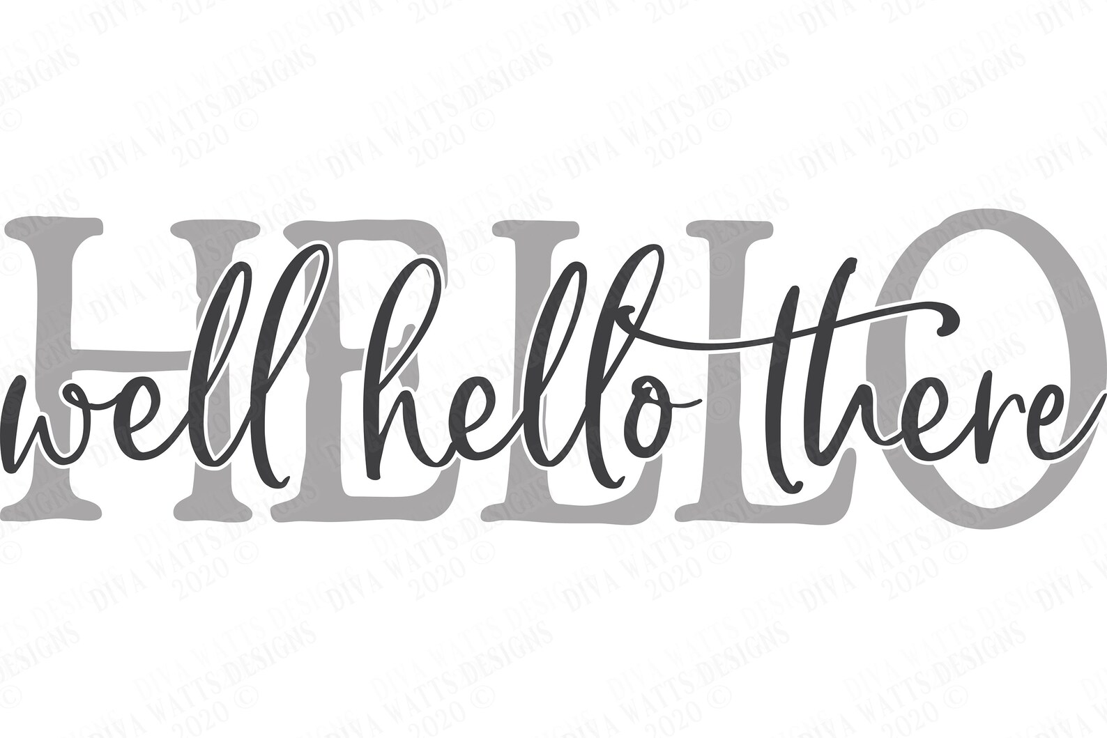 SVG | Well Hello There | Cutting File | Vinyl Stencil HTV | Farmhouse ...