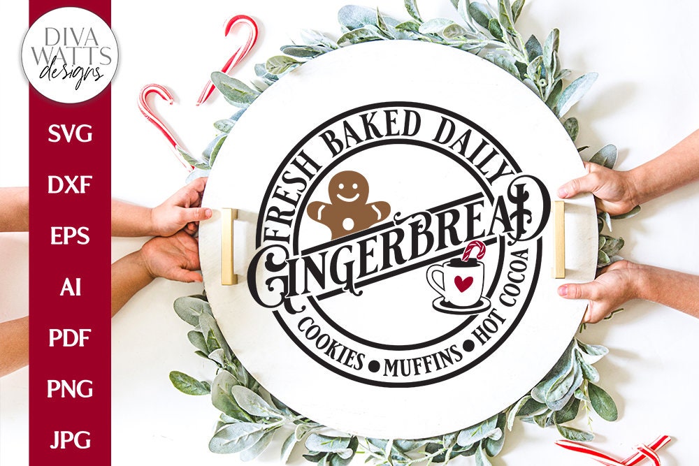 Fresh Baked Gingerbread SVG Round Design - Etsy