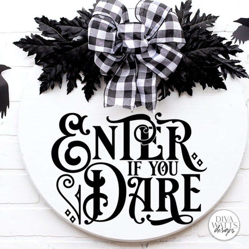 Enter If You Dare Sign - Etsy