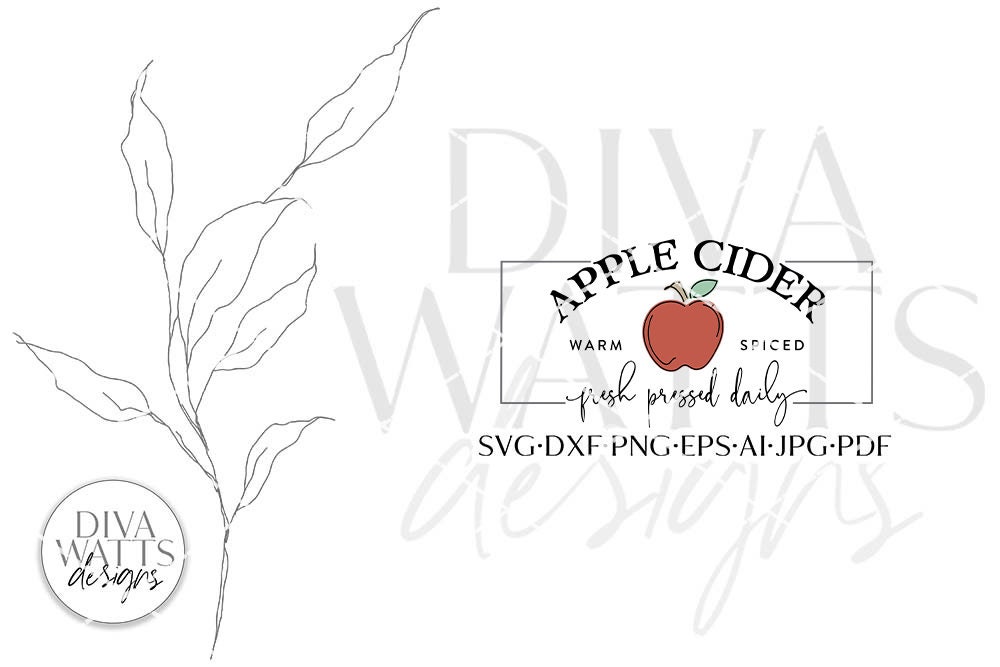 Apple Cider SVG Fall Apples Design - Etsy