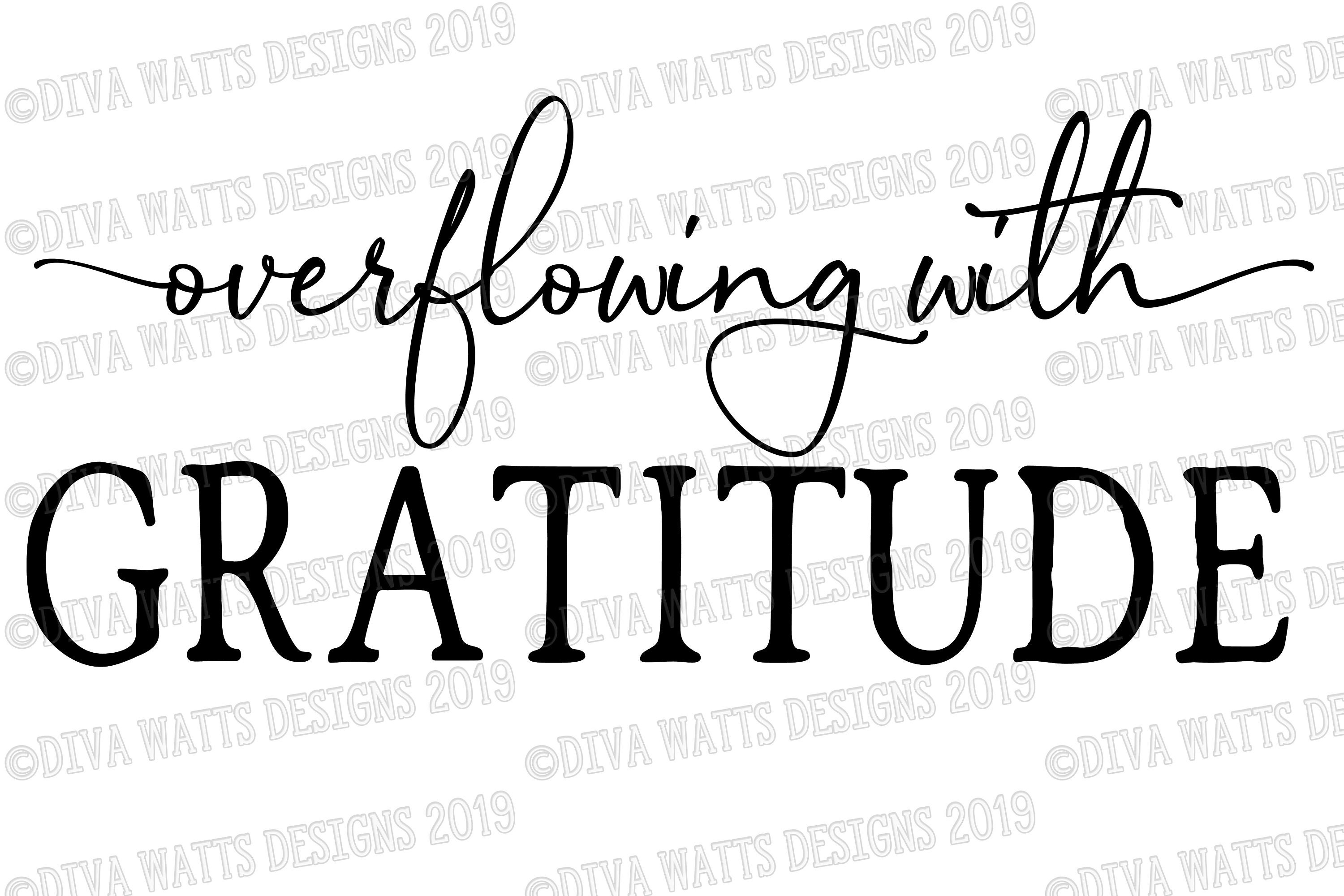 SVG Overflowing With Gratitude Farmhouse Sign JPG EPS - Etsy Ireland