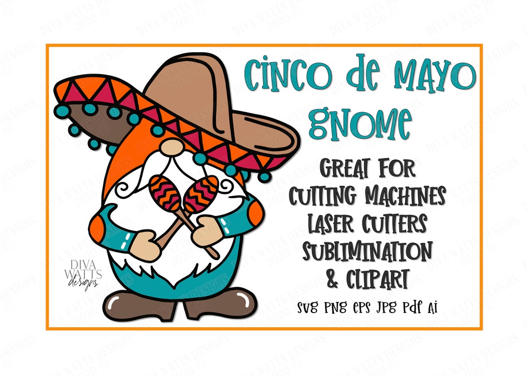 SVG | Cinco De Mayo | Gnome | Mariachi Sombrero Maracas Mexico Mexican ...