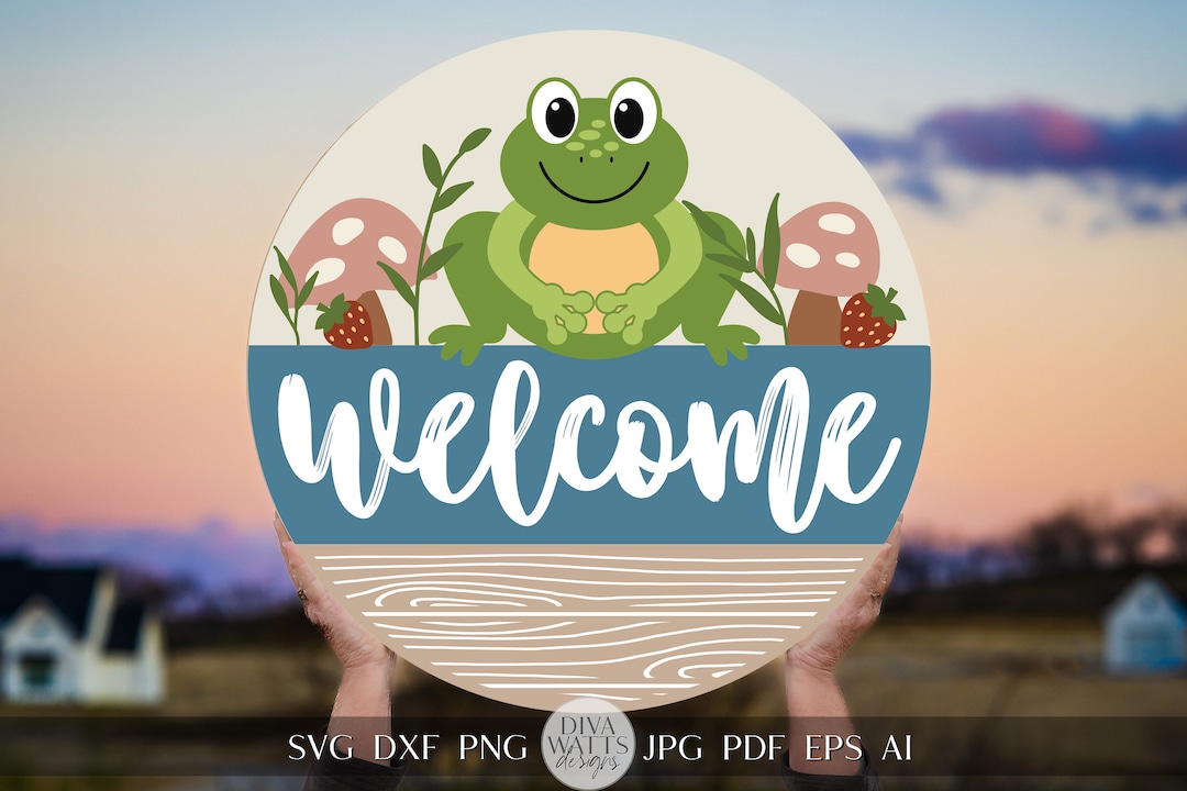 Welcome SVG Cottagecore Door Hanger Svg Cottagecore Svg for Welcome ...