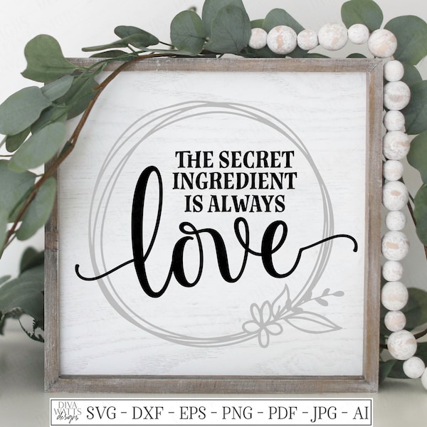 Secret Ingredient is Love Svg - Etsy
