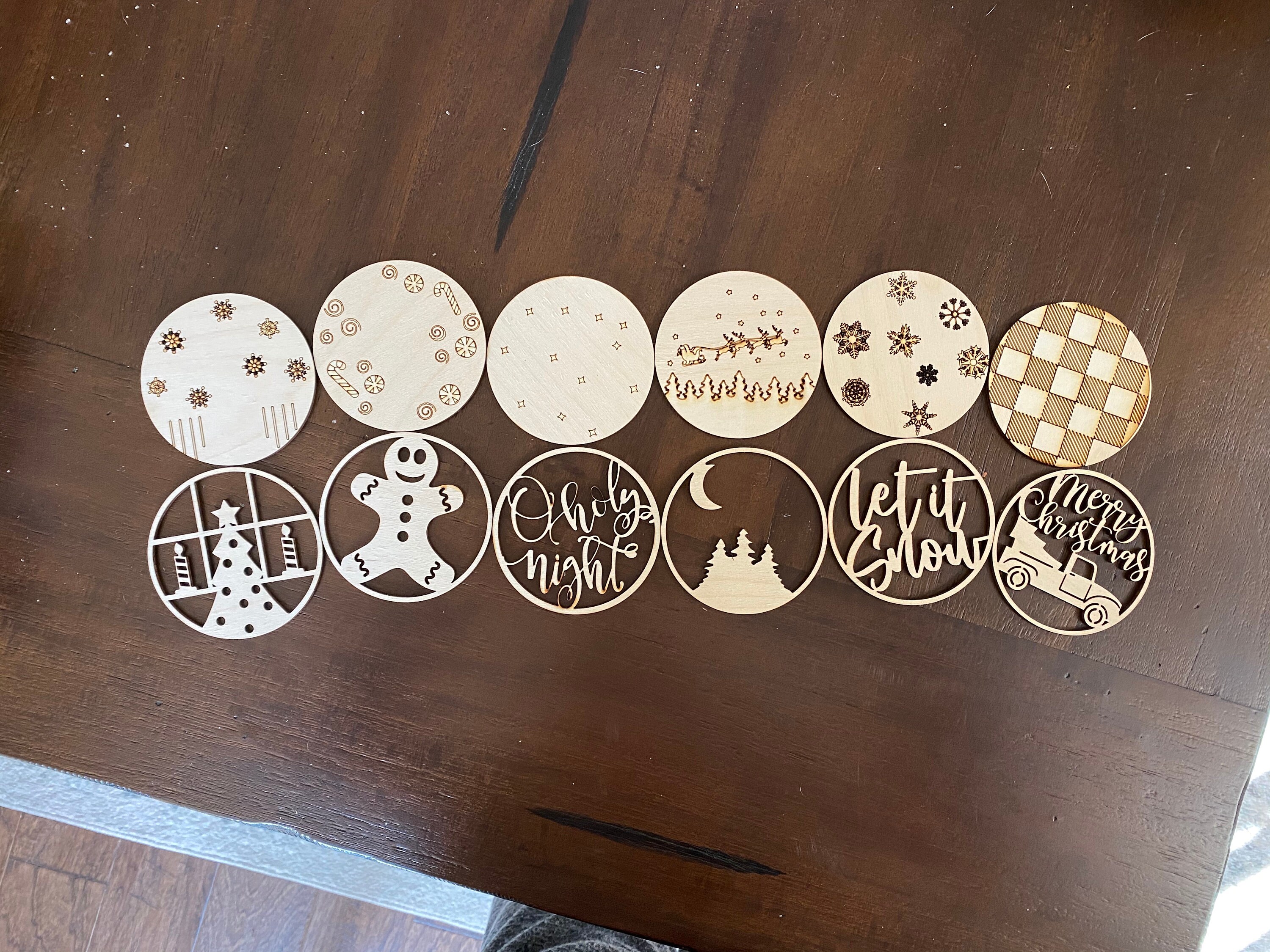 3D Christmas Signs | Glowforge SVG | Set of 6 Designs | Tiered Tray ...
