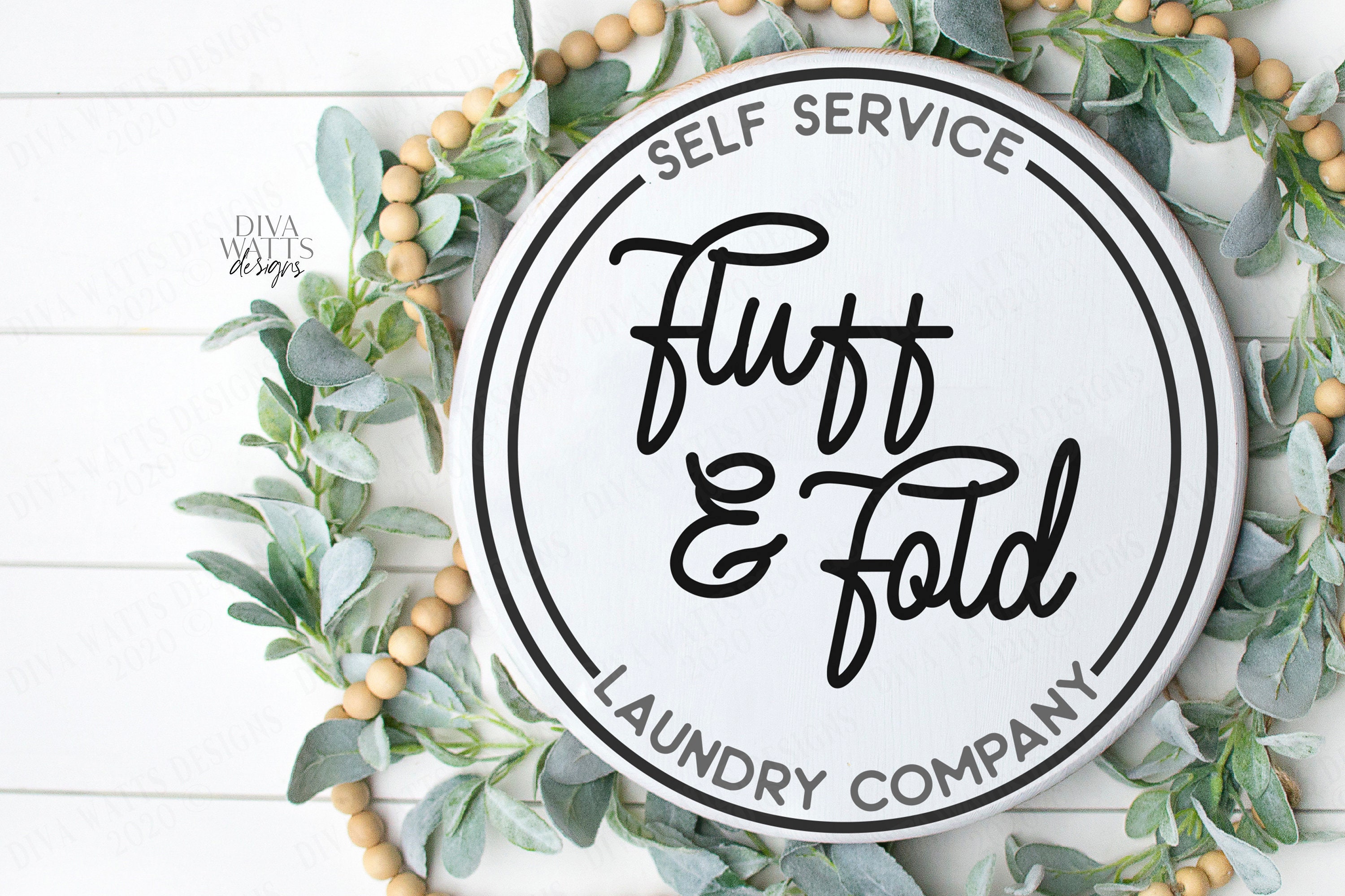 SVG Fluff & Fold Cutting File Laundry Company Self | Etsy