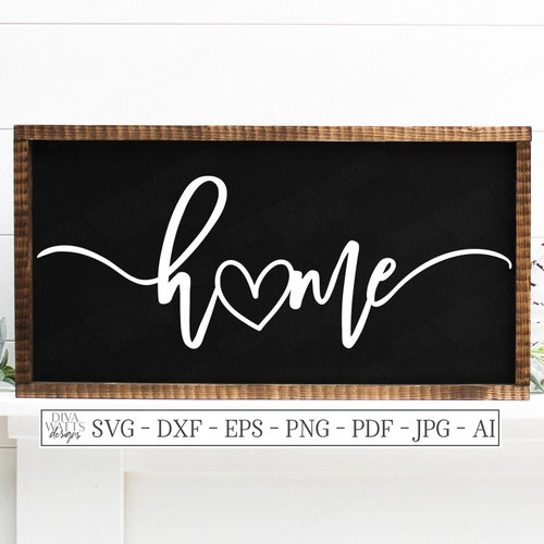 SVG Home Cutting File Modern Farmhouse Script With - Etsy