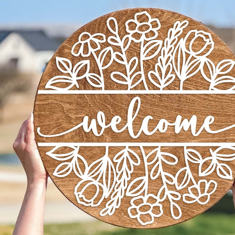 Spring Welcome Sign Svg - Etsy