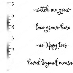 Growth Chart Ruler Cutting File | Watch Me Grow | Loved Beyond Measure ...