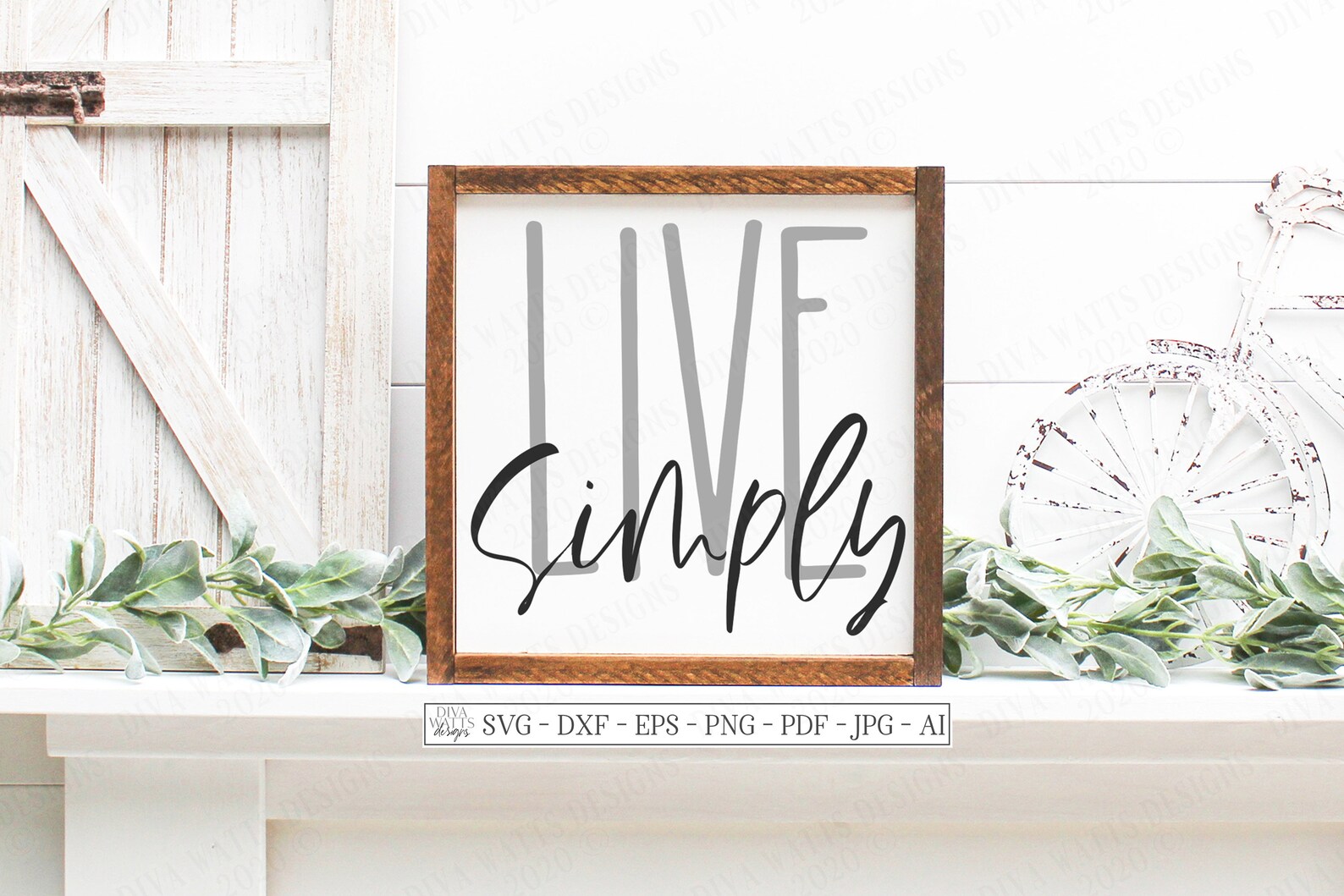 SVG | Live Simply | Cutting File | DXF | Vinyl Stencil HTV | Farmhouse ...