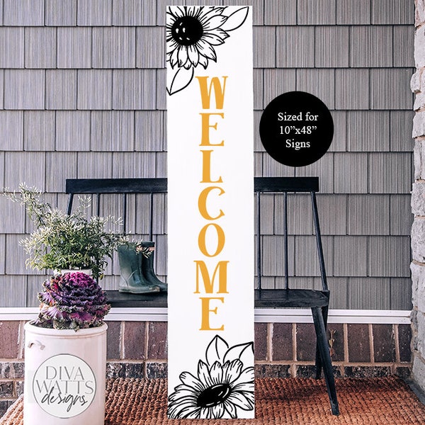 Sunflower Porch Sign - Etsy