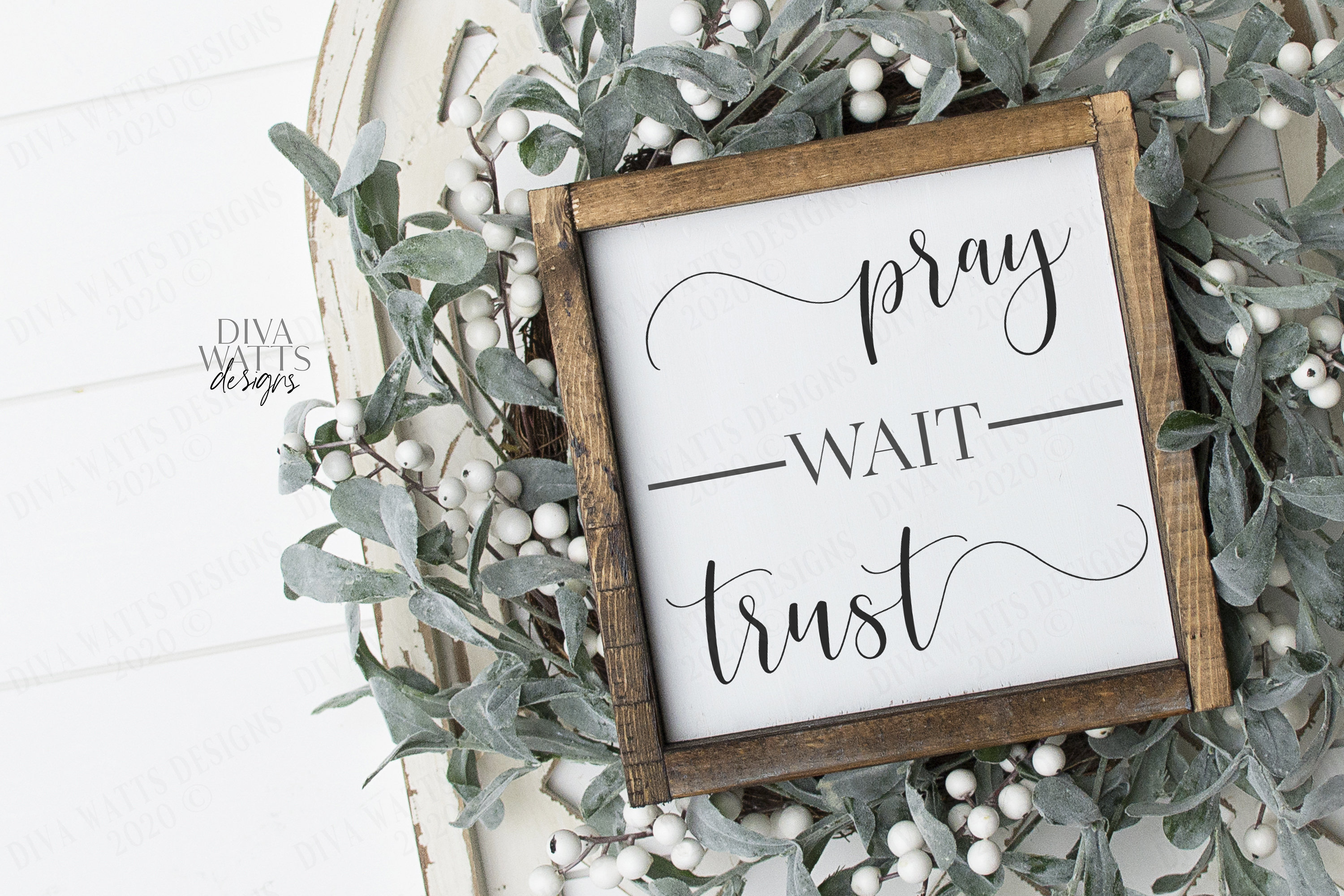 SVG | Pray Wait Trust | Cutting File | Christian Inspirational Faith ...