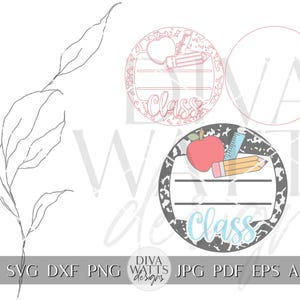 Teacher Class SVG Classroom Notebook Door Hanger Composition Book Door ...