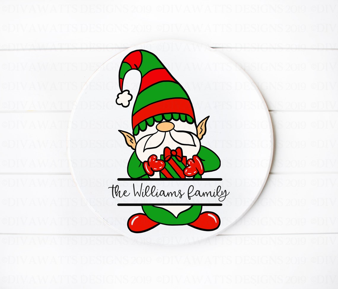 SVG Split Elf Gnome Cutting File Laser Cutter | Etsy