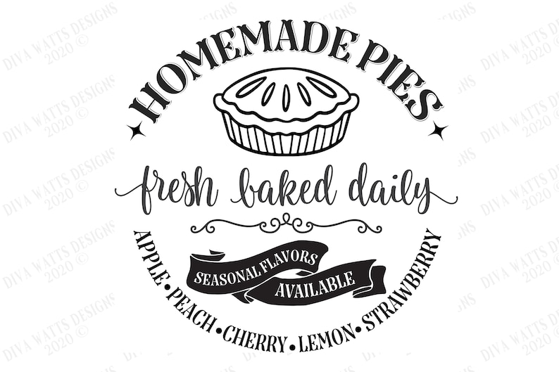 Homemade Pies Farmhouse Kitchen Sign Round Sign Cutting - Etsy