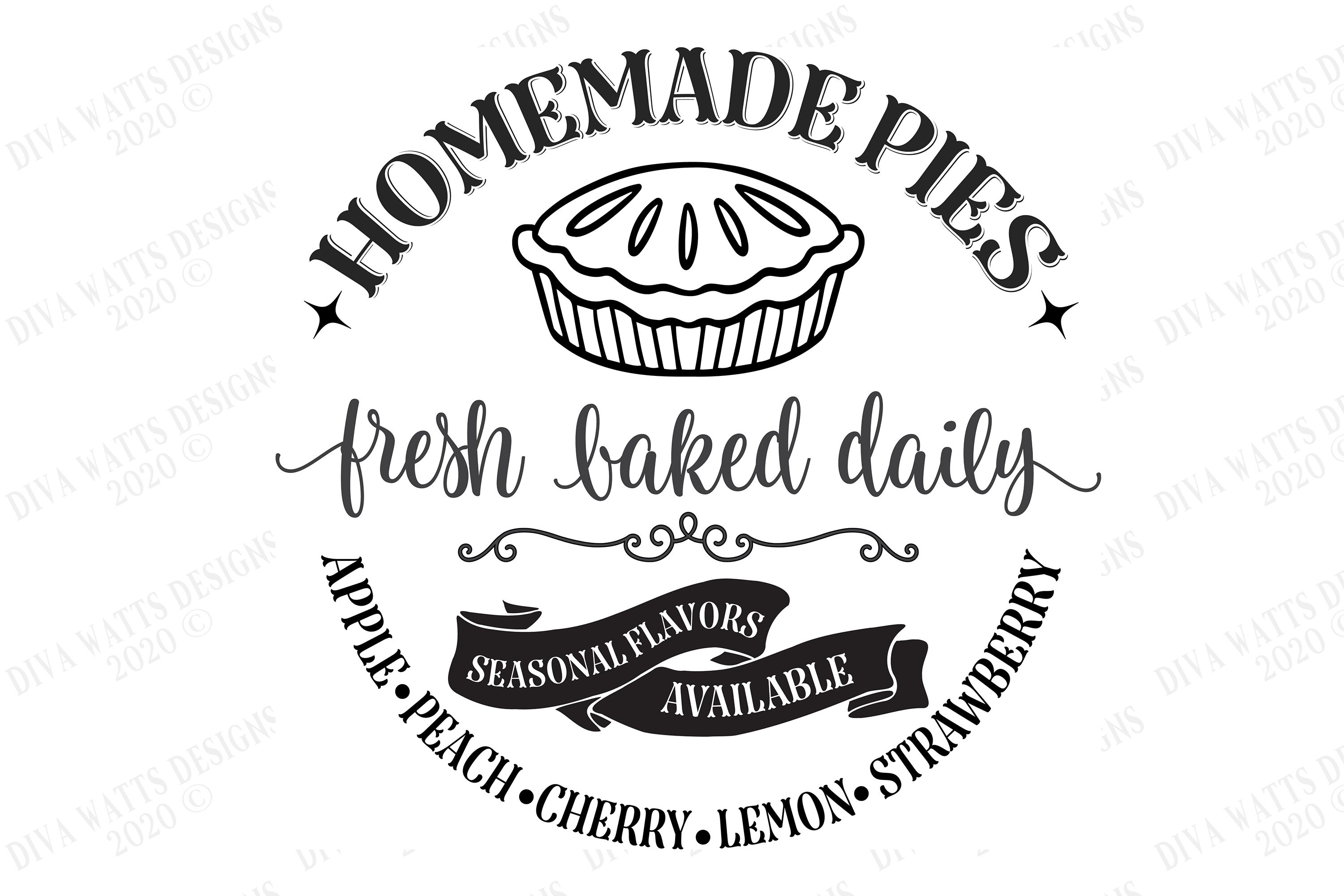 Homemade Pies Farmhouse Kitchen Sign Round Sign Cutting - Etsy