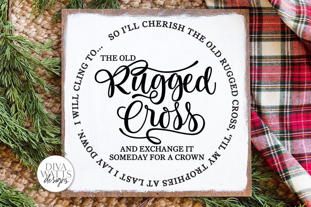 The Old Rugged Cross SVG | Round Design - Etsy